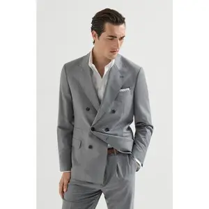 Brunello Cucinelli Hopsack Blazer - Grey