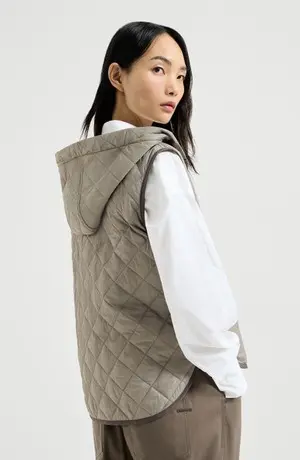Brunello Cucinelli Vest With Thermore® Padding - Light Brown