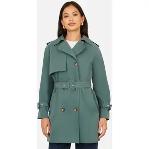 YUMI Belted Trench Coat