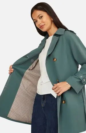 YUMI Belted Trench Coat