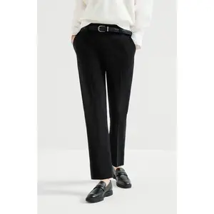Brunello Cucinelli Cigarette Trousers Black