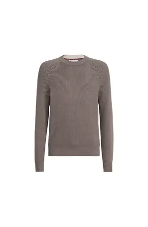 Brunello Cucinelli English Rib Knit Sweater - Hazelnut