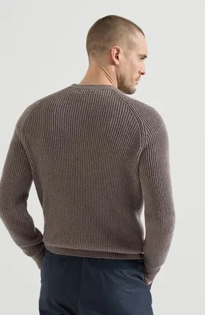 Brunello Cucinelli English Rib Knit Sweater - Hazelnut