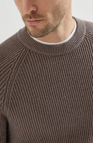 Brunello Cucinelli English Rib Knit Sweater - Hazelnut