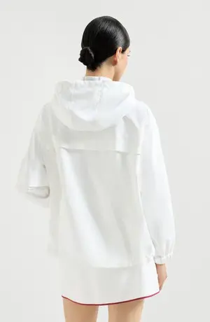 Brunello Cucinelli Hooded Nylon Outerwear Jacket With Logo
