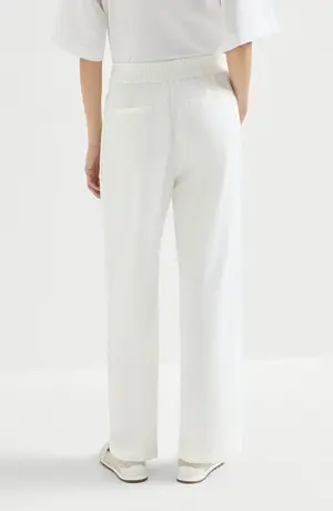 Brunello Cucinelli Piqué Track Trousers - White