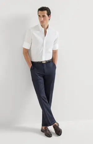 Brunello Cucinelli Lightweight Cashmere Trousers - Navy Blue