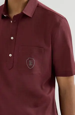 Brunello Cucinelli Poplin Polo - Cherry