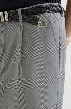Brunello Cucinelli Prince Of Wales Virgin Wool Trousers - Grey
