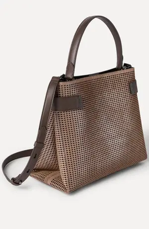 Brunello Cucinelli Leather Essence Top-handle Bag - Brown