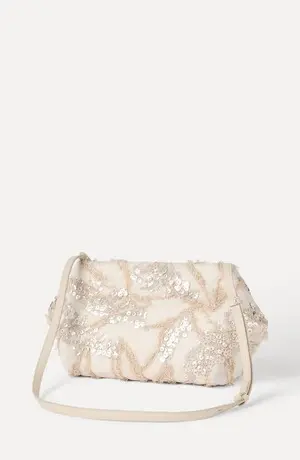 Brunello Cucinelli Pouch Bag With Seabed Embroidery - Beige