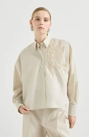 Brunello Cucinelli Embroidered Shirts For Women