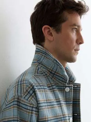 REISS Mcfadden Wool-blend Twin-pocket Check Overshirt - Soft Blue Multi