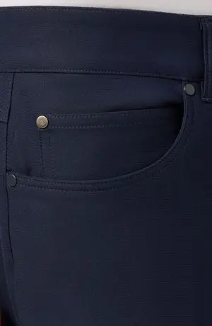 Mizzen+main Upton Straight Leg Stretch Five-pocket Pants - Navy