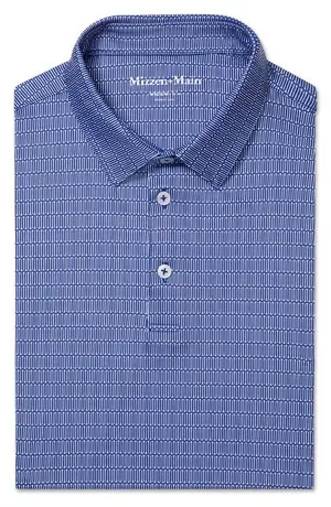 Mizzen+main Versa Trim Fit Performance Golf Polo - Cobalt Tee Time
