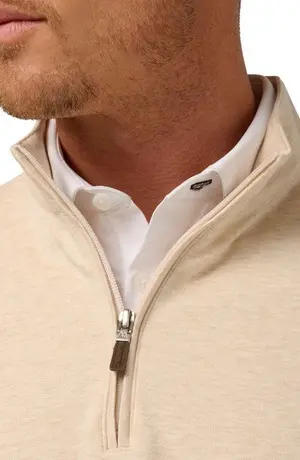 Mizzen+main Kpi Quarter-zip Pullover - Oat Heather