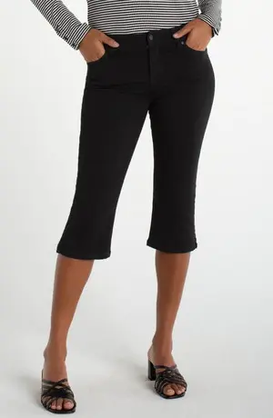 LIVERPOOL Slit Hem Denim Capris