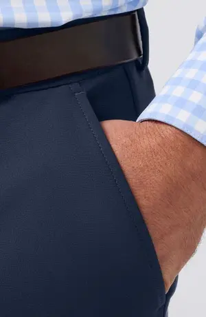 Mizzen+main Upton Flat Front Chinos - Navy
