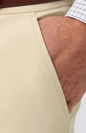 Mizzen+main Upton Flat Front Chinos - Oat