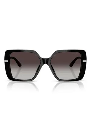 JIMMY CHOO Pati 55mm Square Sunglasses - Black/gradient Gray