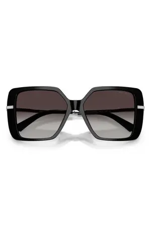JIMMY CHOO Pati 55mm Square Sunglasses - Black/gradient Gray