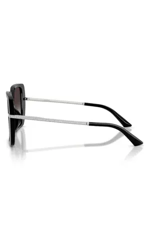 JIMMY CHOO Pati 55mm Square Sunglasses - Black/gradient Gray