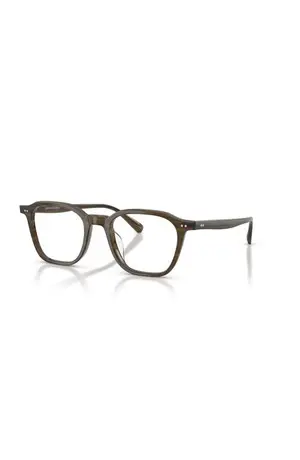 Oliver Spencer 50mm Square Optical Glasses - Green