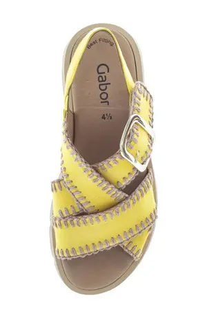 Gabor Ankle Strap Platform Sandals - Sun