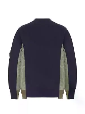 Sacai Patchwork Sweatshirt With Nylon Details