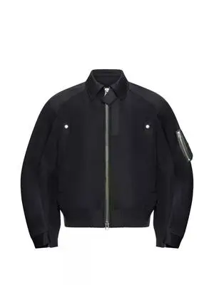 Sacai Chino Zip Bomber Jacket - Black