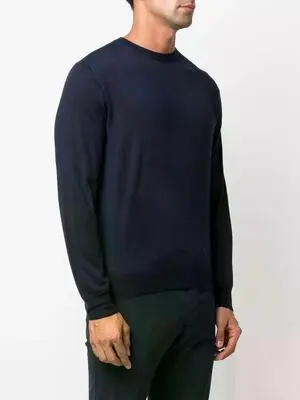 Canali Ribbed-knit Crew Neck Sweatshirt