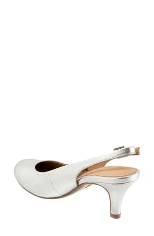 Trotters Lexi Slingback Pumps - Silver