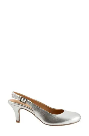 Trotters Lexi Slingback Pumps - Silver