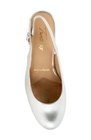 Trotters Lexi Slingback Pumps - Silver