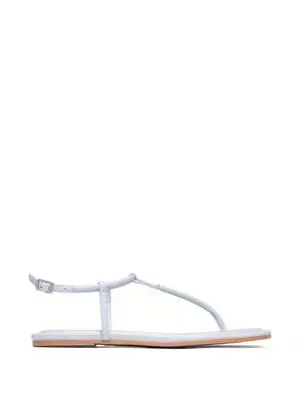 Bernardo T-strap Leather Sandals - Blue