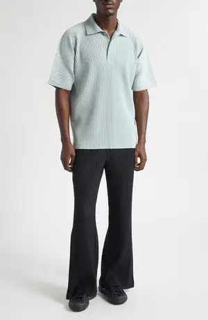Issey Miyake Tailored Pleats Flare Leg Pants