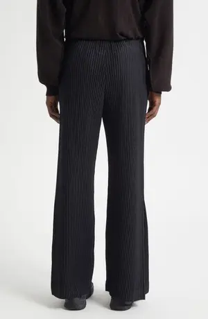 Issey Miyake Tailored Pleats Flare Leg Pants