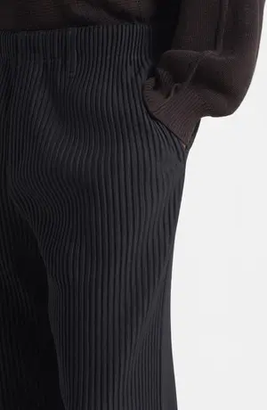 Issey Miyake Tailored Pleats Flare Leg Pants