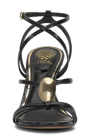 Vince Camuto Arlein Strappy Sandal - Black Embossed