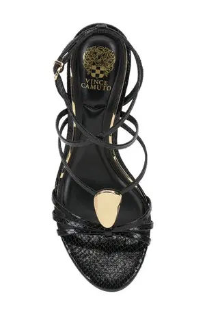 Vince Camuto Arlein Strappy Sandal - Black Embossed