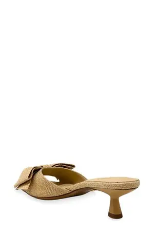 SHU SHOP Ella Kitten Heel Slide Sandal - Raffia