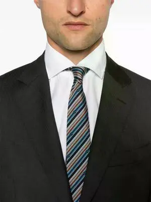 Canali Herringbone-pattern Suit - Grey