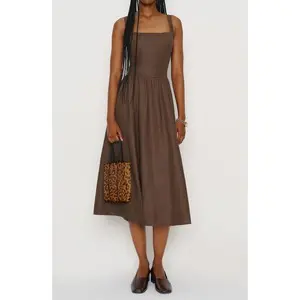Square Neck Day Dresses