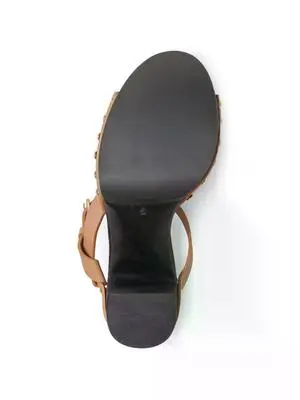 Bernardo Luxor Studded Buckle Sandals - Neutrals
