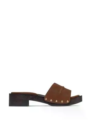 Bernardo Blyde Studded Sandals - Brown