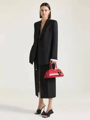 Givenchy Double-breasted Slashed Jacket In Wool And Mohair