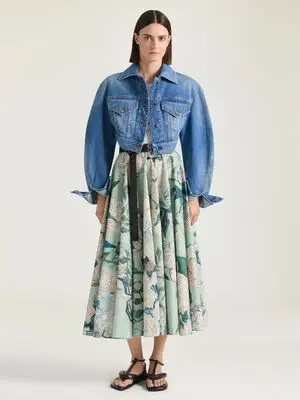 Givenchy Cropped Open-back Denim Jacket