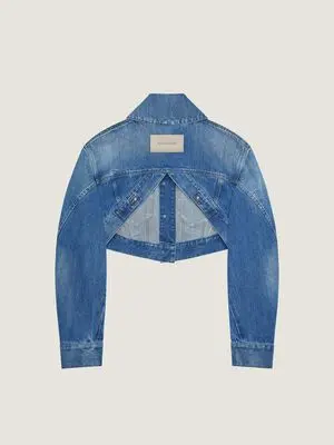 Givenchy Cropped Open-back Denim Jacket
