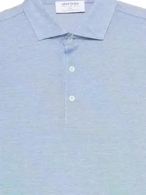 GRAN SASSO Half-button Polo Shirt - Blue