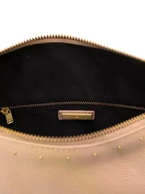 LA CARRIE Studs-embellished Shoulder Bag - Neutrals